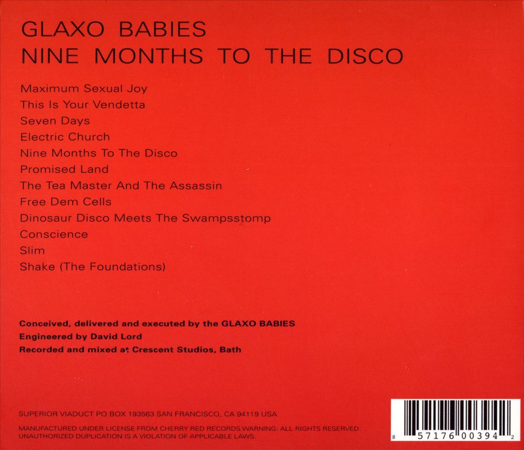 GLAXO BABIES - NINE MONTHS TO THE DISCO [DIGIPAK] NEW CD 857176003942| eBay