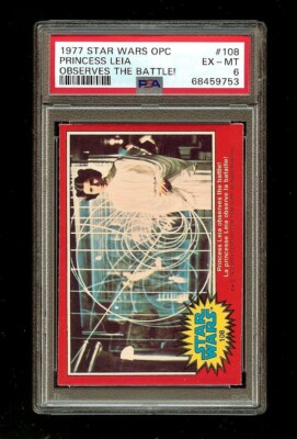 1977 OPC O Pee Chee Star Wars Series 2 RED #108 PRINCESS LEIA PSA 6 * ...