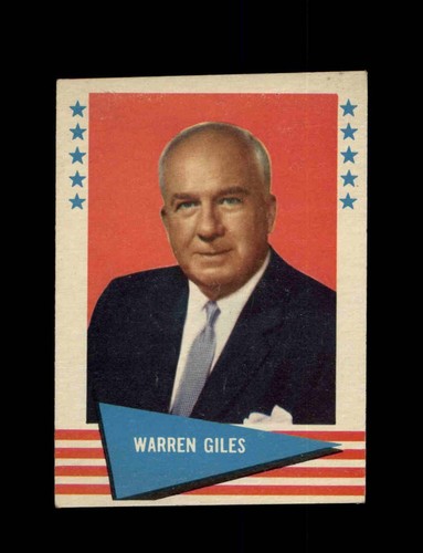 1961 WARREN GILES FLEER #33 BASEBALL GREATS *3524 | eBay