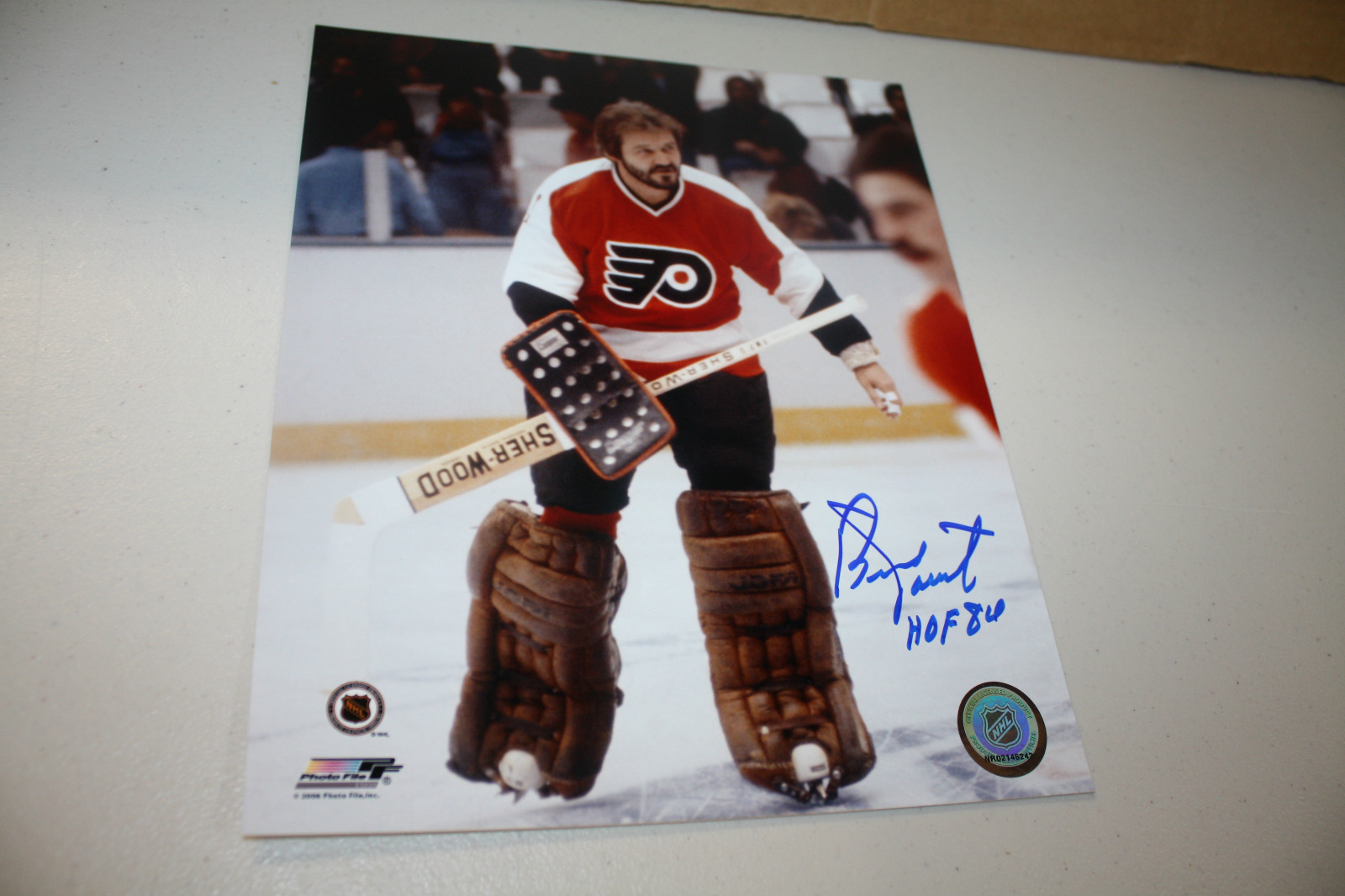 PHILADELPHIA FLYERS BERNIE PARENT SIGNED 8X10 PHOTO HOF 1986 POSE 1 | eBay