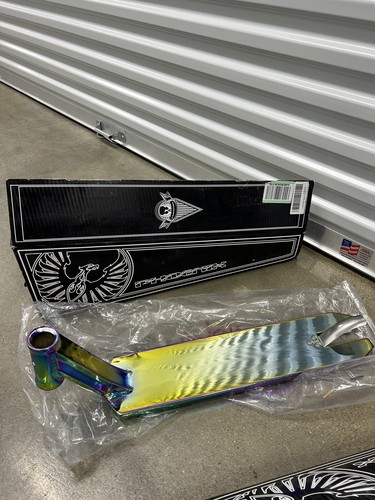 New Phoenix Pro Scooter Deck 4.75" X 20.5" - Session Rainbow Chrome | eBay