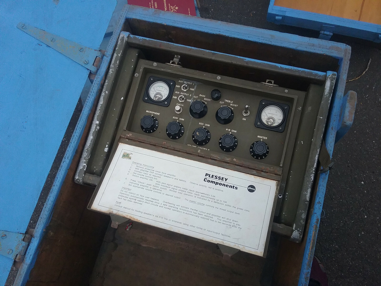 HUGE VINTAGE PLESSEY MILITARY PUBLIC ADDRESS SYSTEM AUSTRALIAN ARMY ...