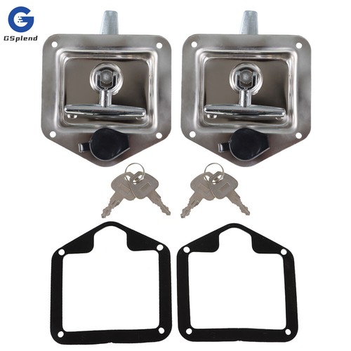 2PCS STAINLESS STEEL T Handle Locks Tool Box Camper Trailer UTE With ...