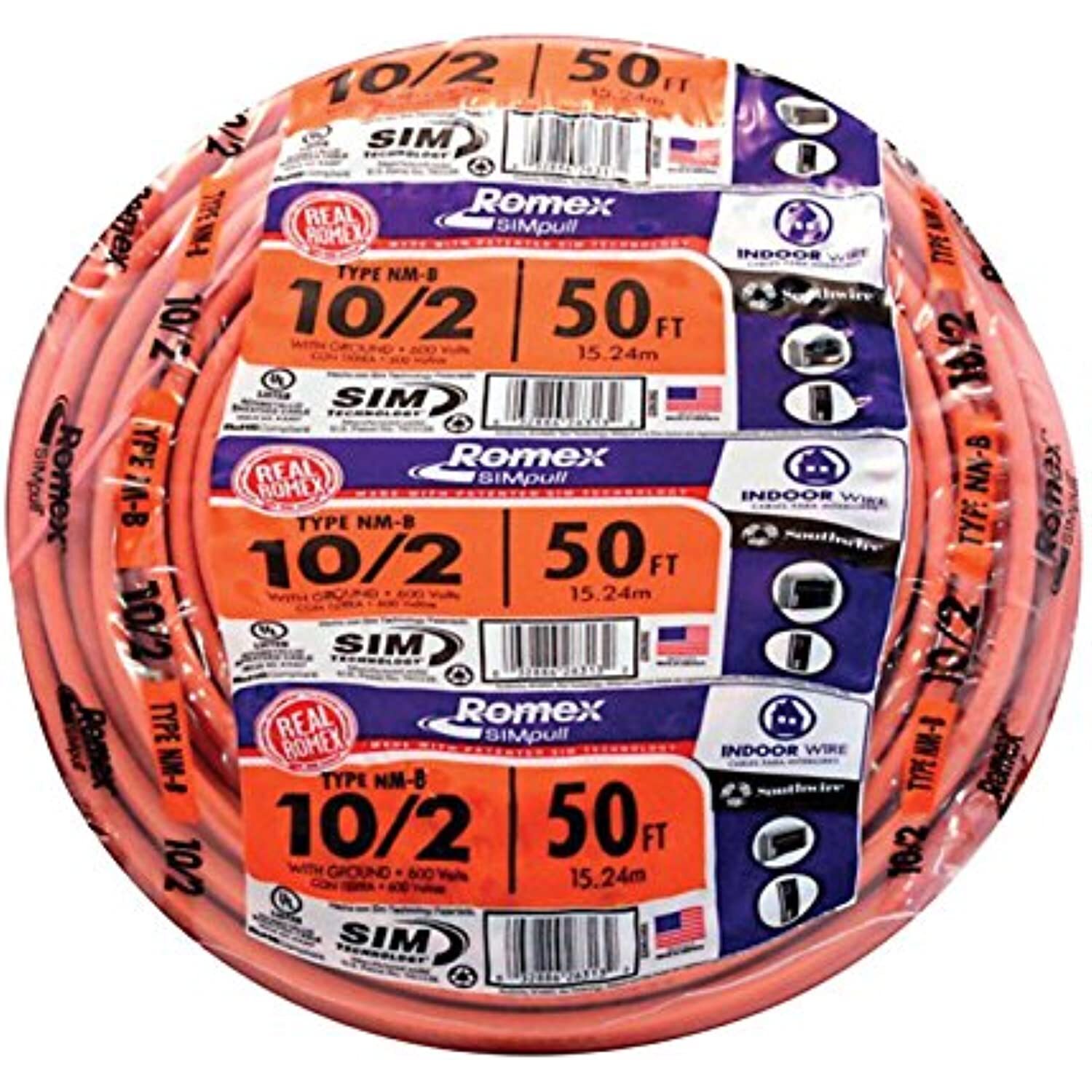 50' 10- NM Wire Boxed ROMEX Cable W/Grnd 783961090210| eBay