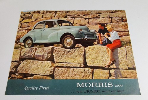 1960 Morris Minor 1000 Sales Brochure Alec Issigonis BMC UK Classic ...