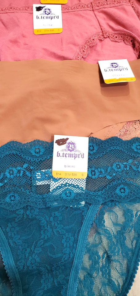 B.tempt'd by Wacoal Women's B.bare Cheeky -Lace Bikini-& 2 Hi-cut Bikinis Small | eBay