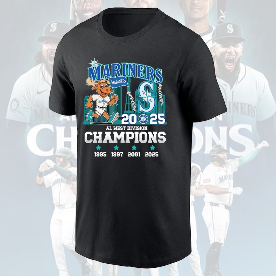 HOT SALE ! Seattle Mariners AL West Division Champions 2025 Mascot ...