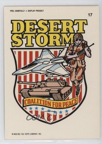1991 Topps Desert Storm Stickers Desert Storm Yellow (Yellow Lettering ...