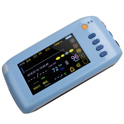 6 Parameter Portable Patient Monitor Signs ECG NIBP SpO2 Temp PR LCD | eBay