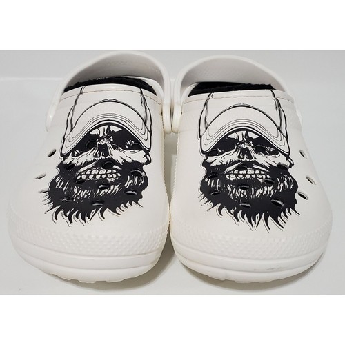 Luke Combs Special Edition Skull CROCS Lined Size Men 8 Women 10 White ...