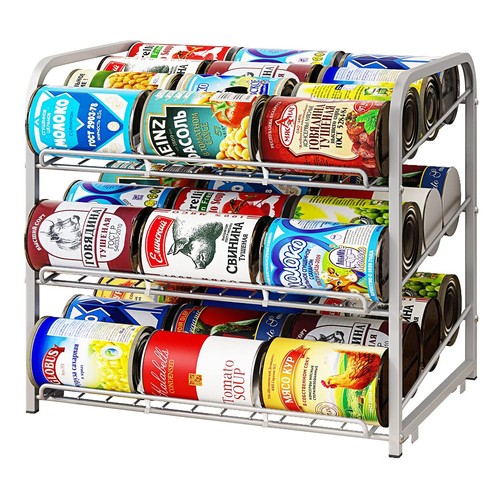 AIYAKA Can Rack Organizer 3 Tier Stackable Can Storage Dispenser for ...