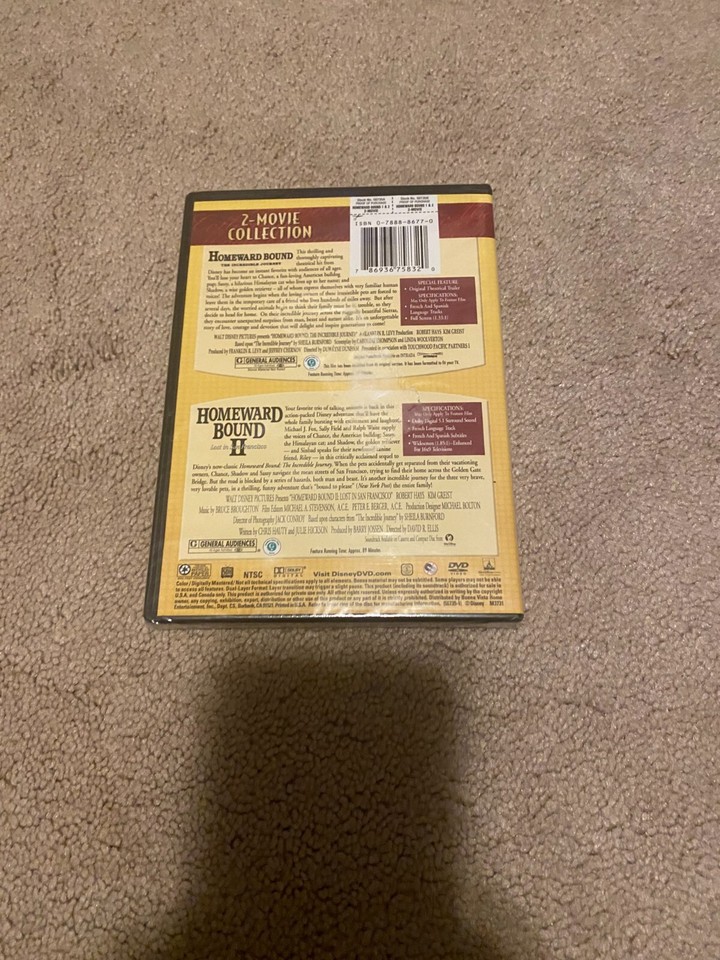 HOMEWARD BOUND / HOMEWARD BOUND II LOST IN SAN FRANCISCO DVD NEW ...