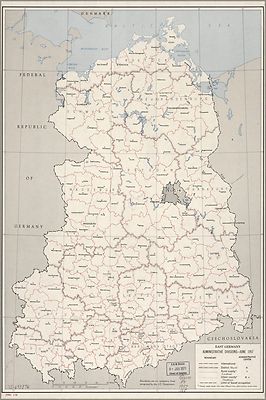 Poster, Many Sizes; Cia Map Of East Germany Admin Divisions 1957 | eBay
