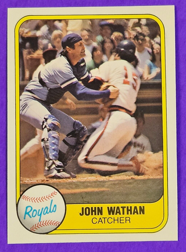 John Wathan 1981 Fleer Baseball Card #46 Kansas City Royals Pack Fresh ...