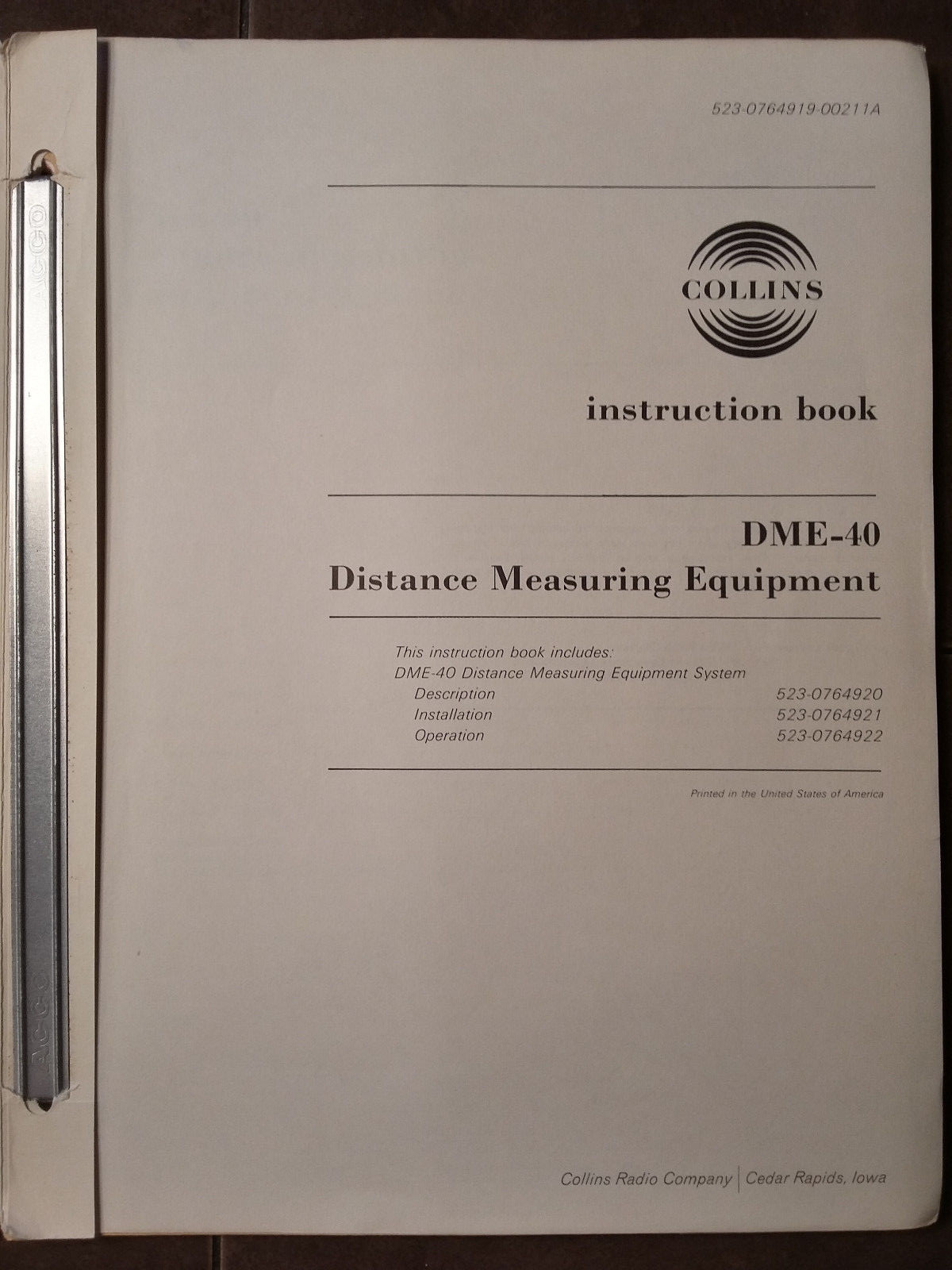 Collins 40 DME System install & ops manual | eBay