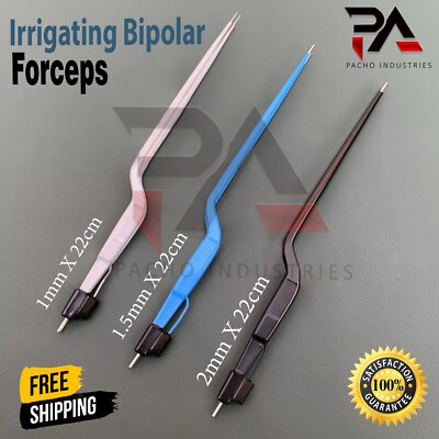 Bayonet US Bipolar Forceps Insulated Set Coagulating, Irrigating ...