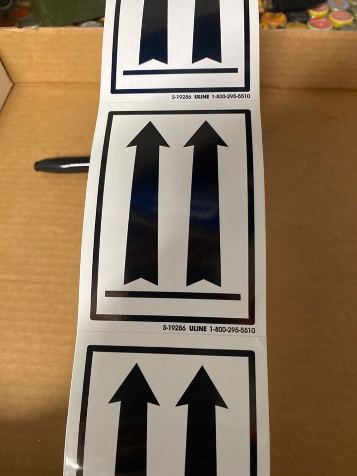 orientation label Uline s19286 partial roll | eBay