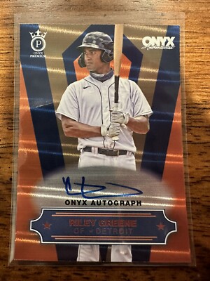 Riley Greene 2022 Onyx Premium Gold Foil Auto Autograph RC /30 Tigers ...