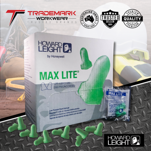Howard Leight Max-Lite Foam Uncorded Disposable Earplugs 25db (LPF-1 ...
