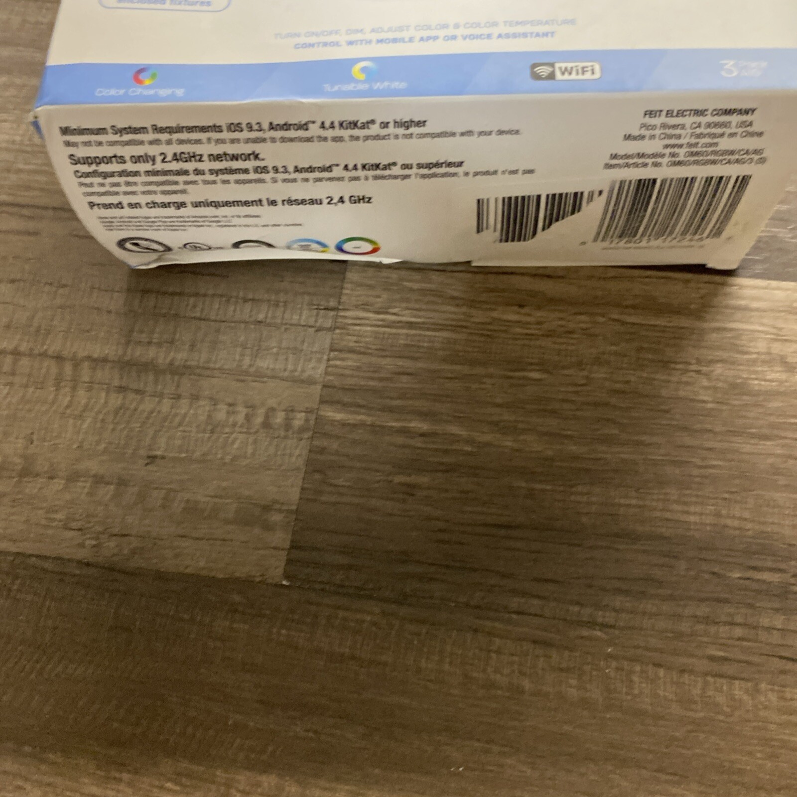 C4 Feit Electric OM60/RGBW/CA/AG/3 60 Watt Equivalent WiFi Color ...