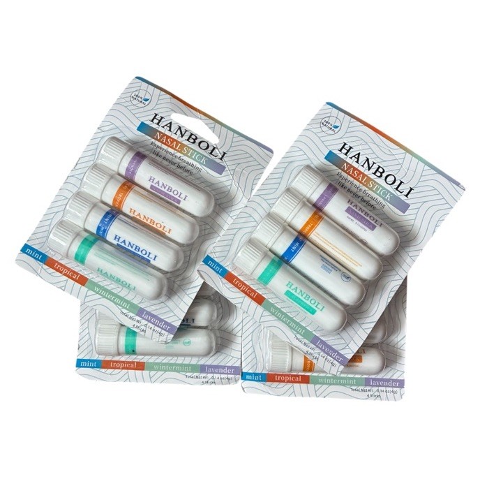 HANBOLI Nasal Stick 4 Pack • Breathe Like Never Before • 4 Scents • 100 ...