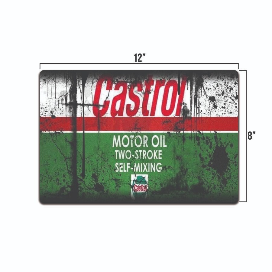 Castrol Sign Vintage Look Oil Metal Look Tin Retro Motor Garage Looking ...
