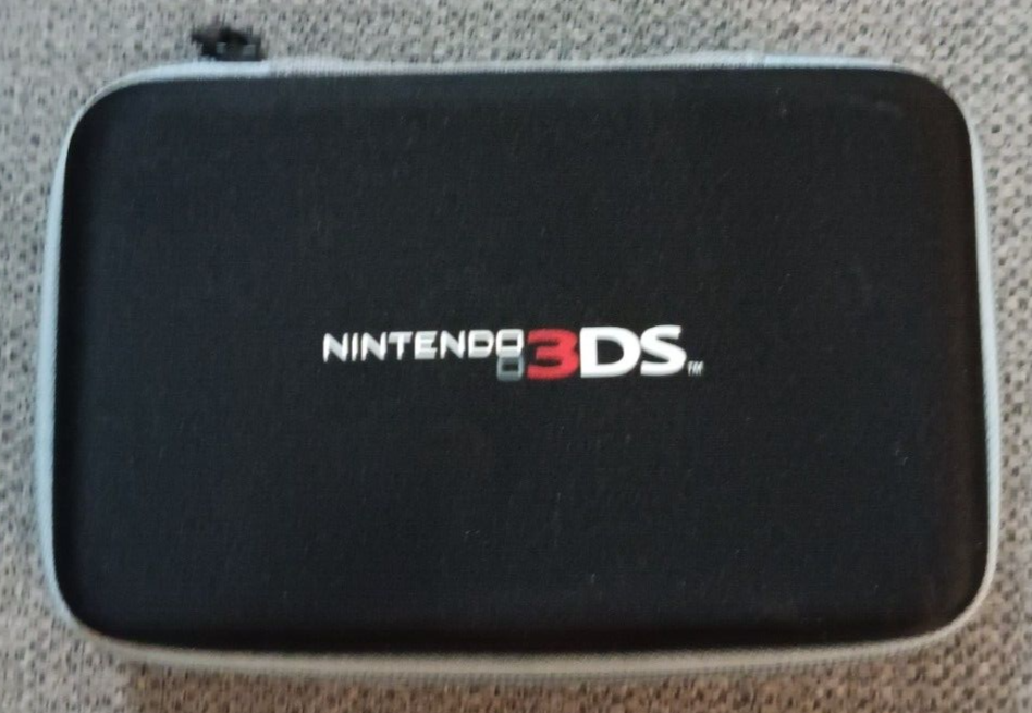 Nintendo 3DS Shell Carrying Case Black Protective Travel Pouch w/ Game ...