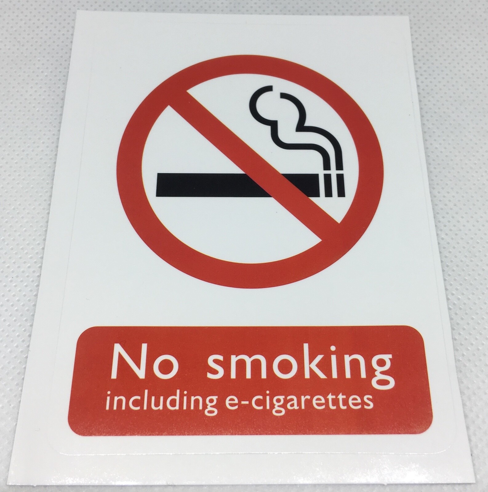 NO SMOKING Including e-Cigs Sign Self Adhesive Sticker Car Taxi Bus Cab ...