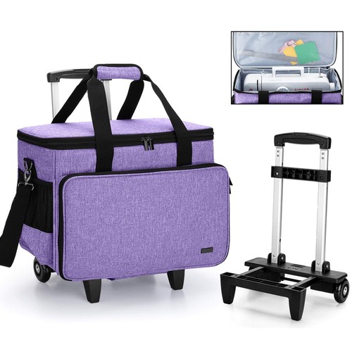 Detachable Rolling Sewing Machine Carrying Case Trolley Tote Bag with ...