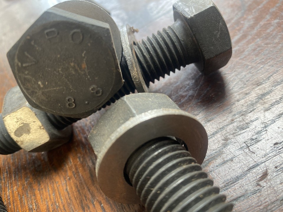 M20 x 100 Hex Head Bolts, Nuts & Washers x 4 ( Spanner size 30 mm) VIBO ...