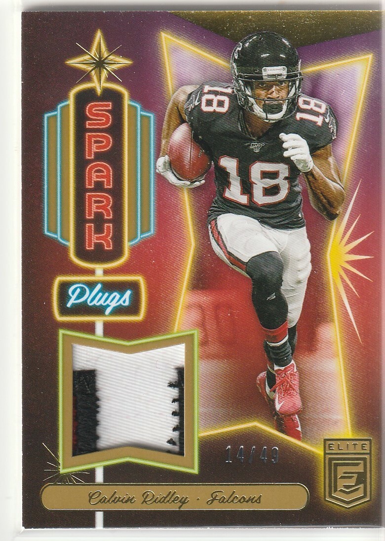 Calvin Ridley 2020 Donruss Elite Spark Plugs Jersey Relic 14/49 Falcons ...