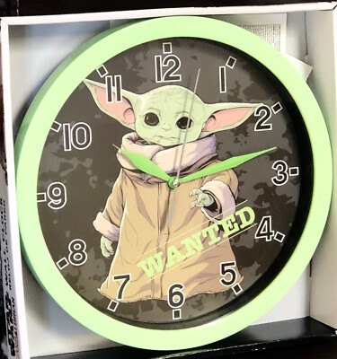 Star Wars Mandalorian Baby Yoda Wall Clock | eBay