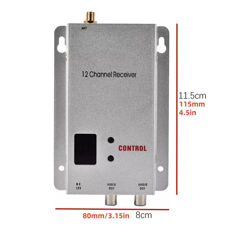 500-1200M 1.2GHz Wireless Audio/Video Transmitter-Receiver CCTV ...