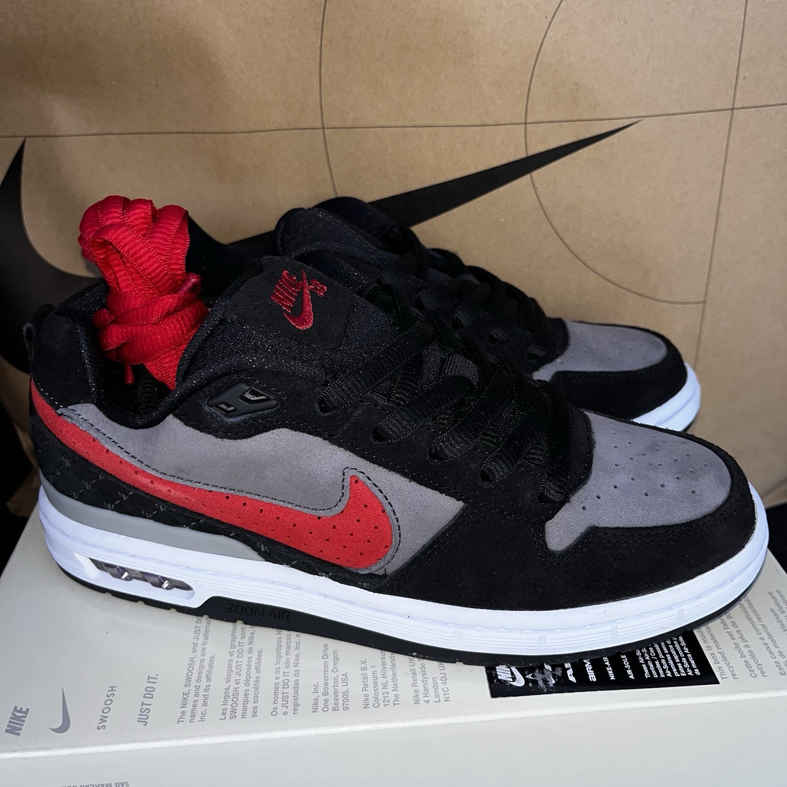 NEW Nike SB Zoom Air Low QS Paul Rodriguez 1 'Bred' NBY IM7147-001 Men ...
