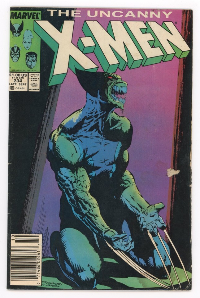 Uncanny X-Men #234 (VG 4.0) NEWSSTAND Madelyne Pryor Goblin Queen 1988 ...