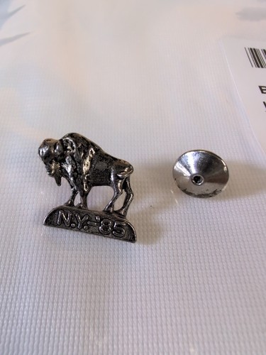Vintage New York 1985 Buffalo Bison Lapel/Hat Pin Silver Color .75 ...