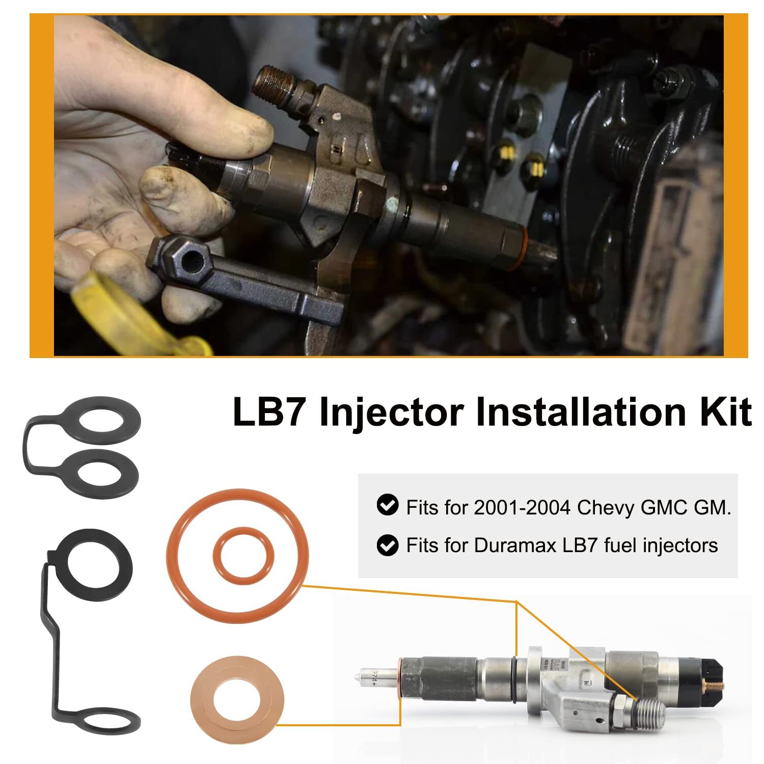 Diesel Fuel Injector Return Line Install Kit for 01-04 Chevy GMC GM ...
