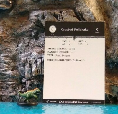 Dungeons & Dragons HARBINGER CRESTED FELLDRAKE #19 Common Small, With ...
