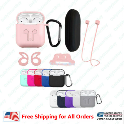 Silicon Cover For Apple AirPods Earpod with Box Hook,Strap,Holder ...