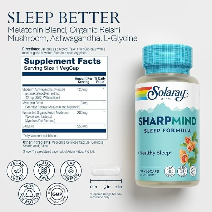 SharpMind Sleep, Brain Support Supplement for a Calm Mood and Healthy Sleep | eBay