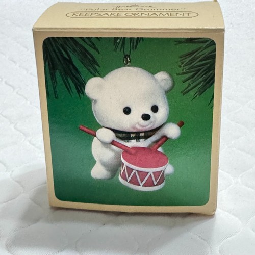 HALLMARK Keepsake 1984 POLAR BEAR DRUMMER Vintage CHRISTMAS ORNAMENT | eBay