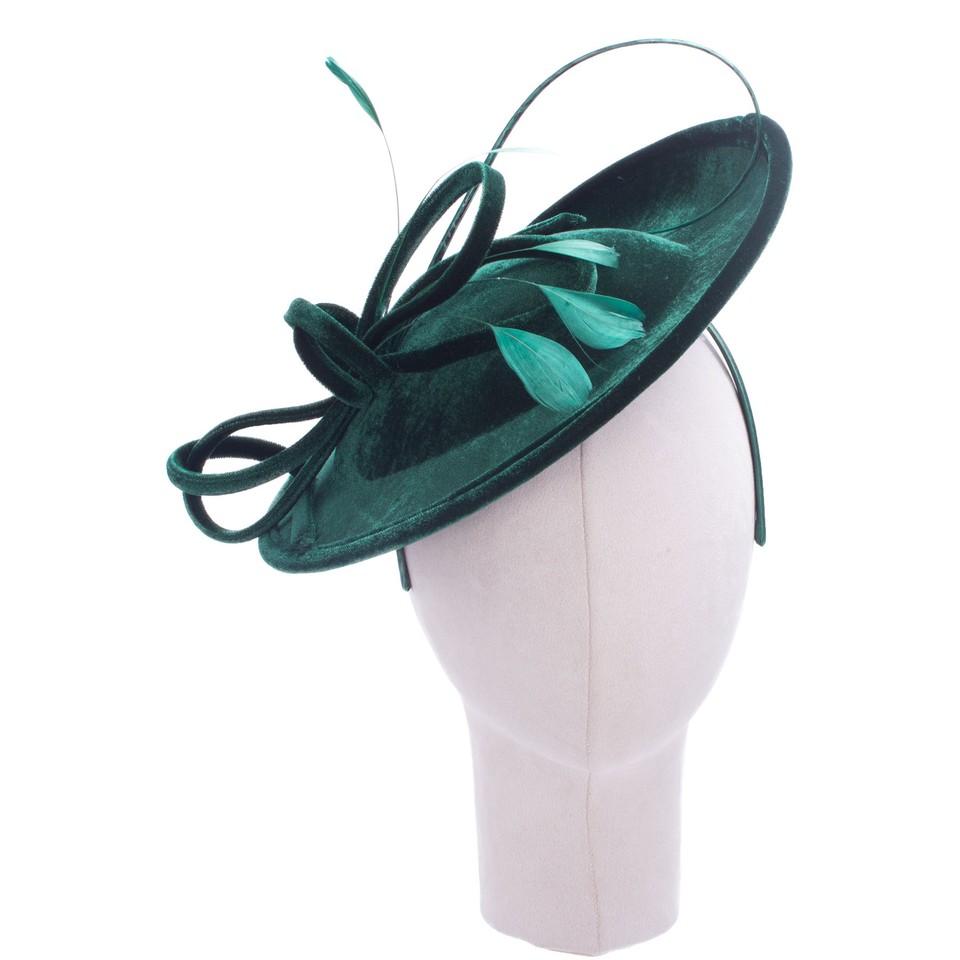 Elegant Womens Loop Velvet Wedding Occasion Church Fascinator Headpiece ...