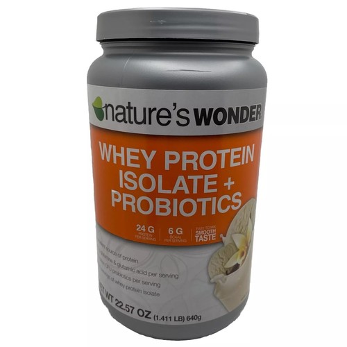 Nature's Wonder Whey Protein Isolate Protein Powder Probiotics Vanilla ...