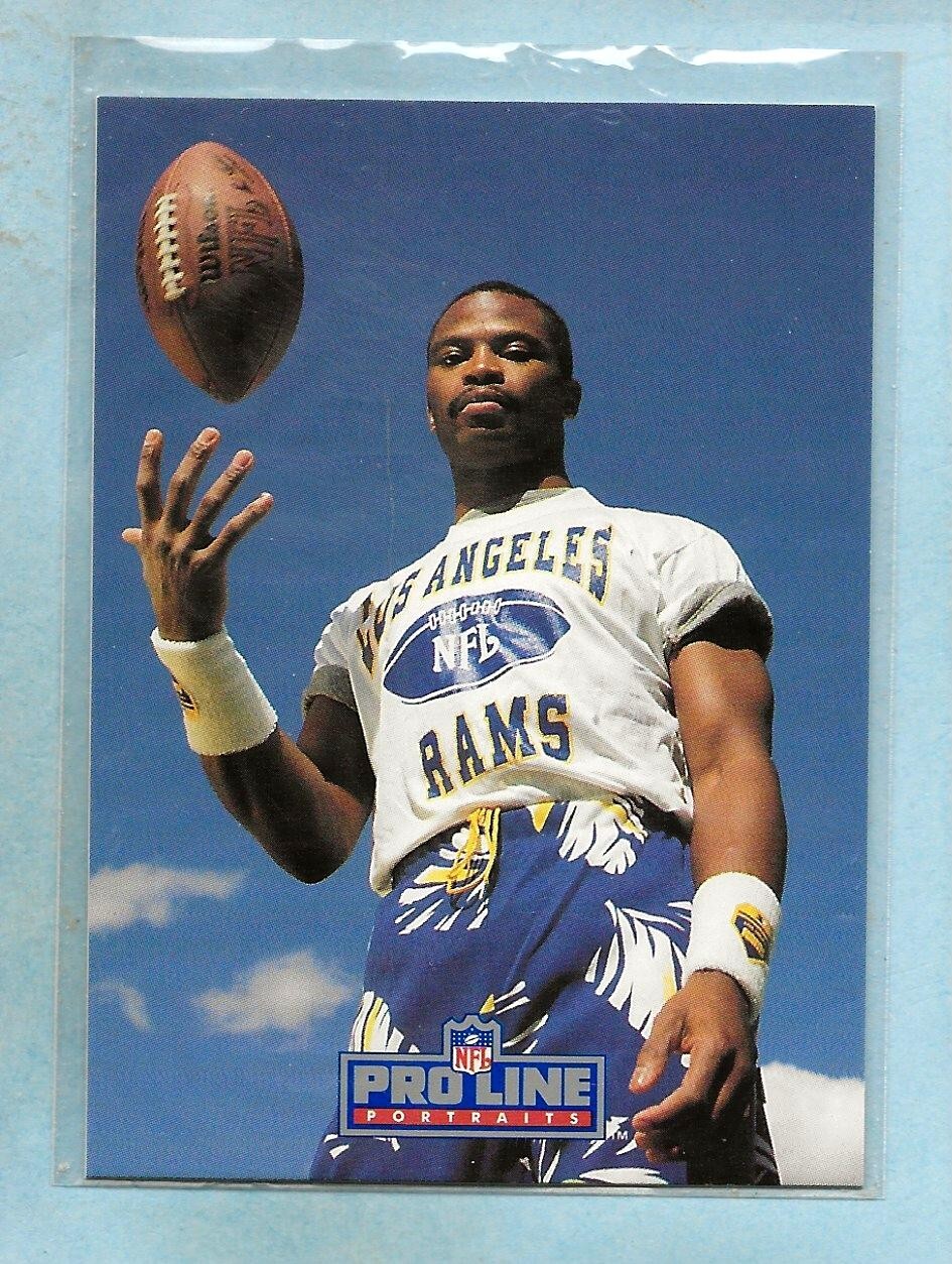 WILLIE "FLIPPER" ANDERSON - 1991 Pro Line Portraits - #14- Rams - Comb ...