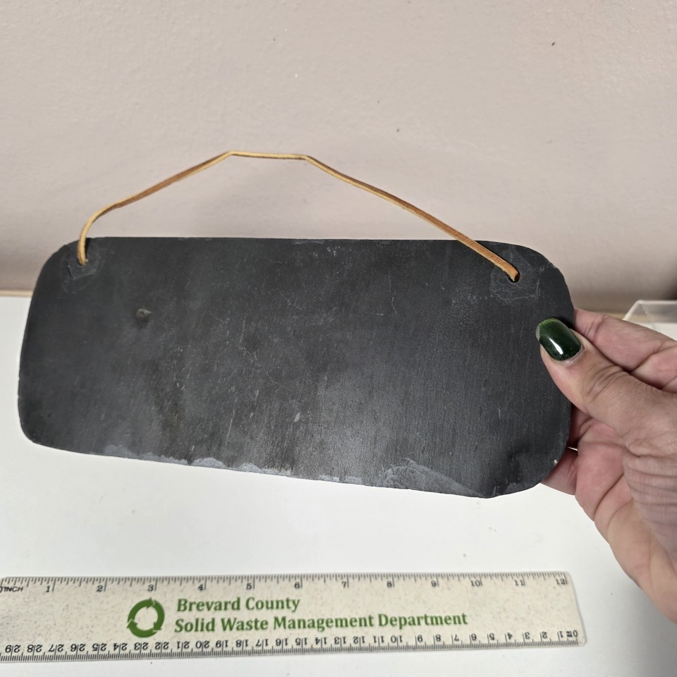 Hand-Painted Slate Christmas Flying Santa Wall Hanging Folk Art Wall ...