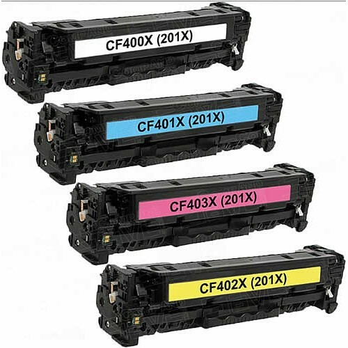 4x CF400X CF401X CF402X CF403X 201A 201X toner for HP M252 M277 M252dw ...