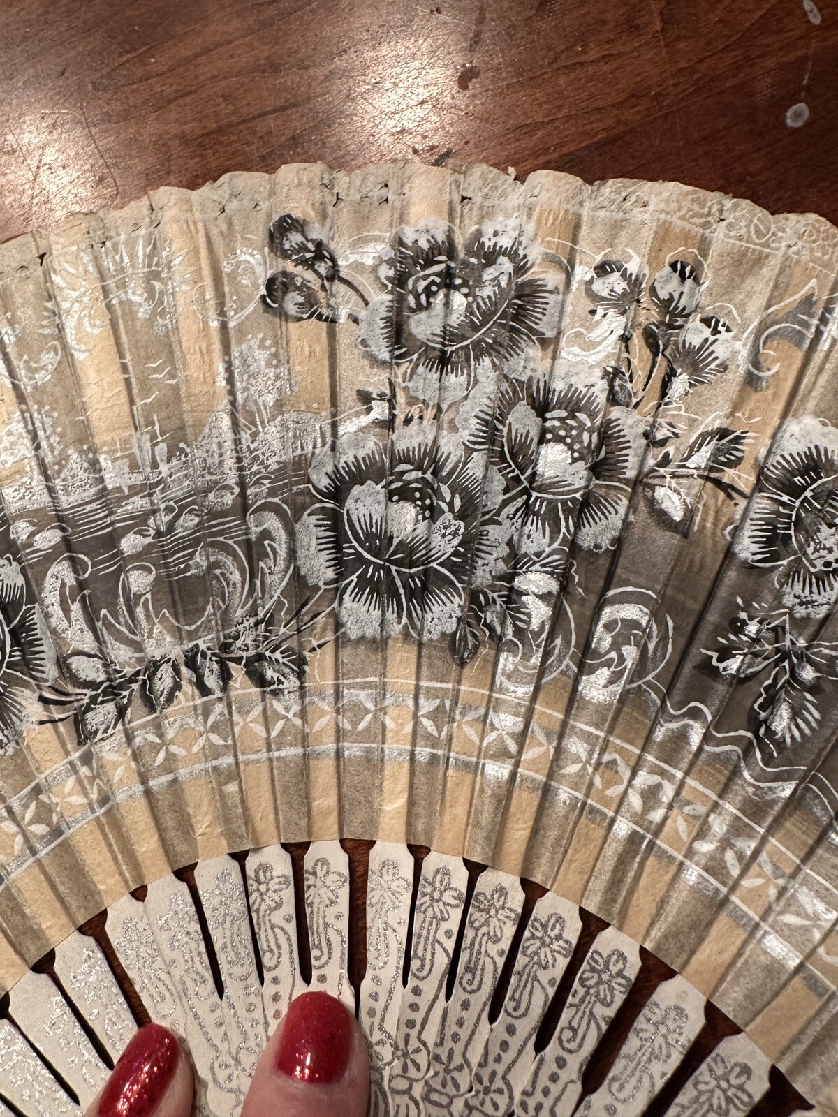 2 ANTIQUE JAPANESE FOLDING FANS - Gem