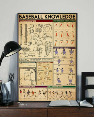 Baseball Knowledge Home Decor Wall Art Poster | eBay