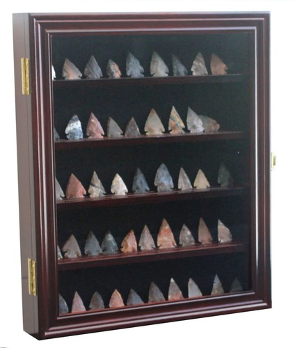 Arrowhead Display Case Native American Arrowhead Shadow Box Wall Mount ...