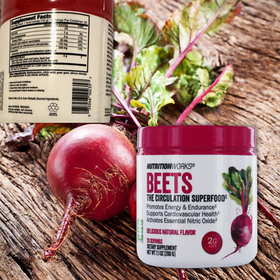 Nutrition Works Beets Super Food Powder All Natural Gluten Free Vegan 7 ...